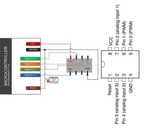 Attiny45 Arduino Pinout Guide