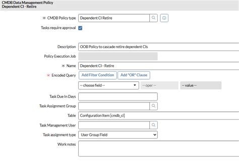 Cmdb Dependent Ci Policies Have Emtpty Encoded Que Servicenow