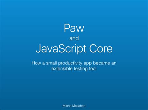 Pdf Paw Javascript Core Framework Dokumentips