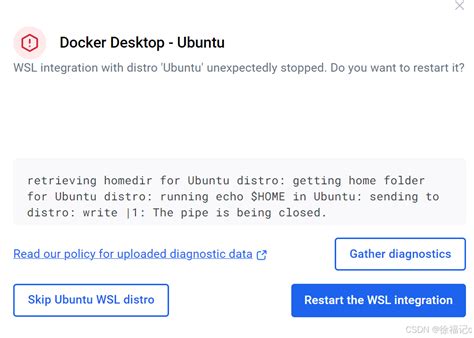 Wsl Integration With Distro ‘ubuntu‘ Unexpectedly Stopped Do You Want