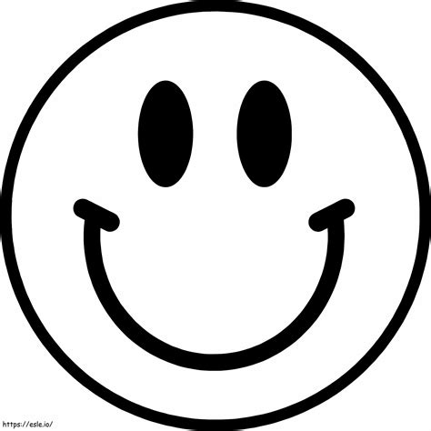 Simple Smiley Face Coloring Page