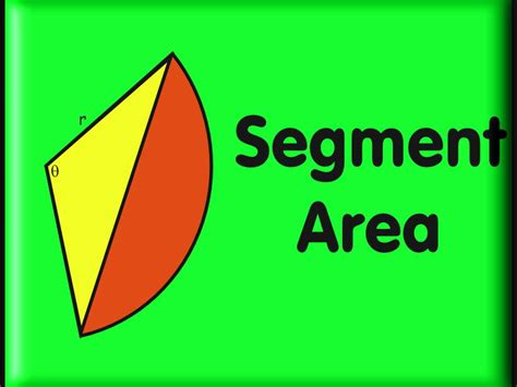 Segment Area Worksheet Including Answers Teaching Resources