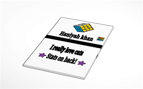 3d Design My Tinker Trading Card Tinkercad