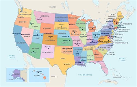United States Of America Detailed Country Map Template 20058493 Vector