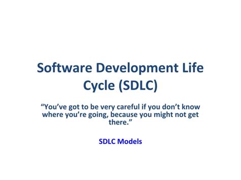 Software Development Life Cycle Ppsx