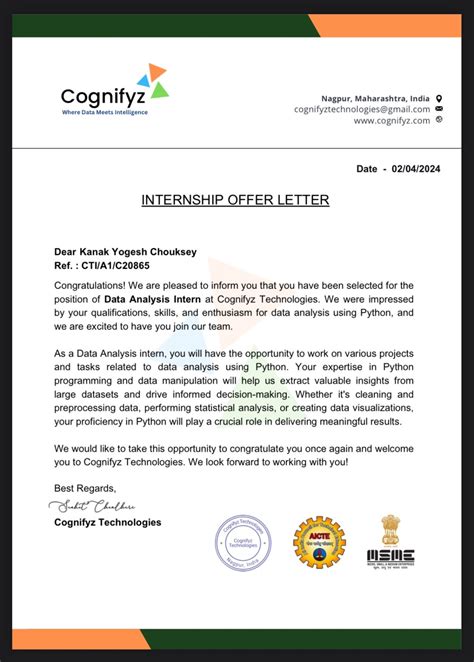 kanak chouksey on linkedin cognifzintern dataanalysisinternship