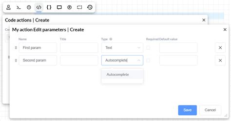 Custom Action Parameter Control Documentation Workflowengine