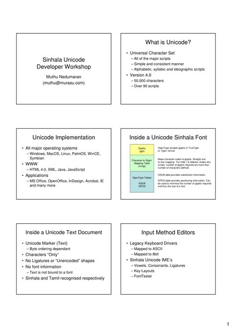 Pdf What Is Unicode Universal Character Set All Of The Major