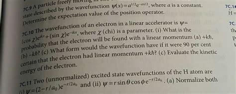 Solved C A Particle Freely M OI I E Describe By The Chegg Com