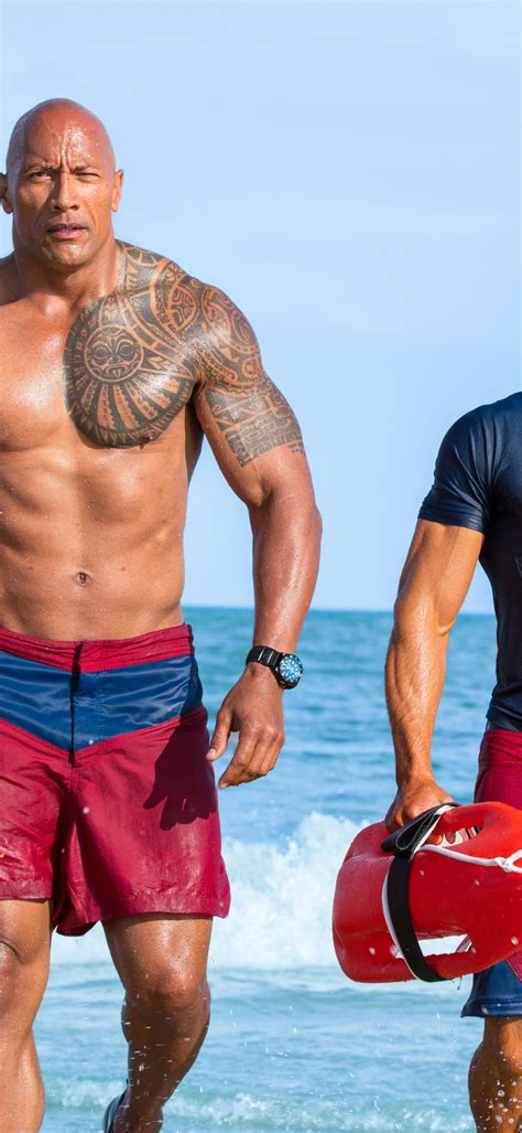 1179x2556 Resolution Dwayne Johnson And Zac Efron In Baywatch 1179x2556