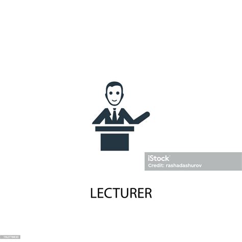 강사 아이콘입니다 간단한 요소 그림입니다 강사 컨셉 심볼 디자인 웹 및 모바일에 사용할 수 있습니다 손님에 대한 스톡 벡터 아트