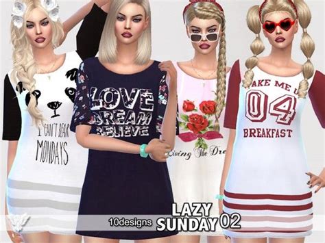 the sims resource lazy sunday 02 by pinkzombiecupcake sims 4