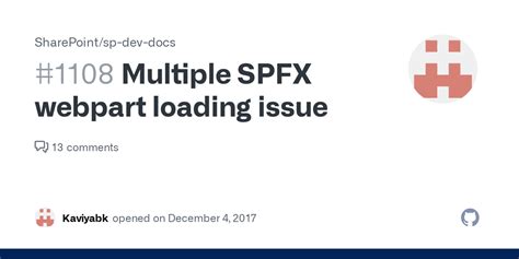 Multiple Spfx Webpart Loading Issue · Issue 1108 · Sharepointsp Dev