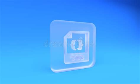 Frosted Glass Css File Document Download Css Button Icon Isolated On