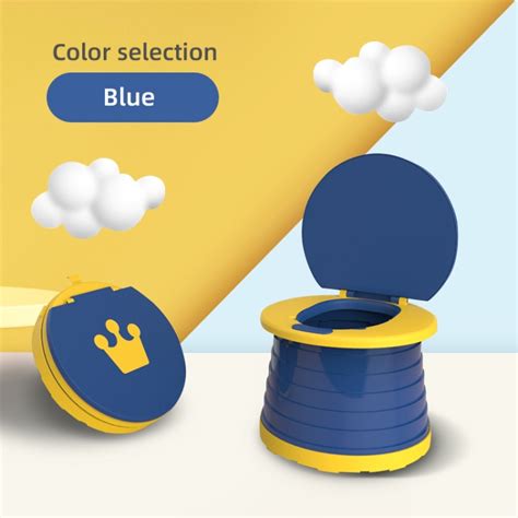 Mly020 어린이 접는 화장실 화장실이있는 화장실 여행 자동차 유아 소변 파란색