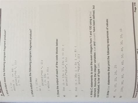 solved outpu does the following program fragment produce 1