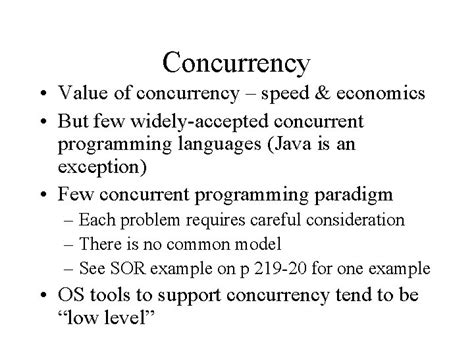 Basic Synchronization Principles Concurrency Value Of Concurrency Speed