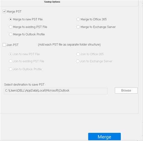 merge outlook pst files with simple methods