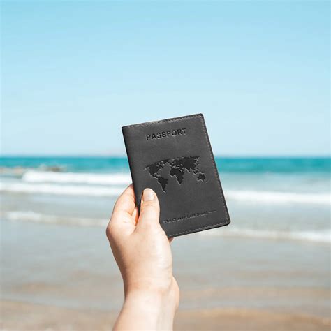 Leather Passport Case Black