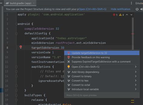 How To Change API Level To 31 In Android Mobile App CADSLIST