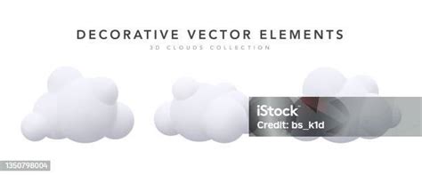 흰색 배경에 고립 된 장식 3d 사실흰색 구름 세트 벡터 일러스트레이션 온라인 채팅 말풍선에 대한 스톡 벡터 아트 및 기타 이미지 온라인 채팅 말풍선 기포 날씨