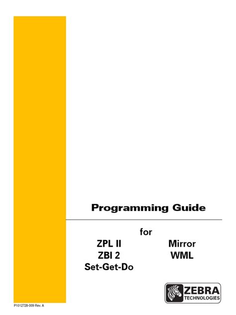 Zpl Manual Pdf Radio Frequency Identification Copyright