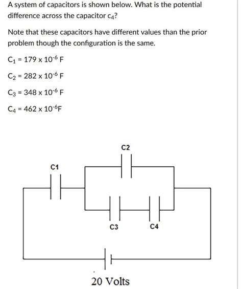 Solved A System Of Capacitors Is Shown Below What Is The Chegg Com