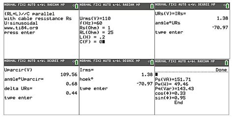 AC Parallel Circuit Analysis Ti Basic Programs For Electrical Engineering And Mechatronics