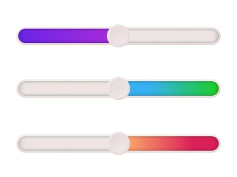 Premium Vector 3d Gradient Different Sliders Status Bar Collection