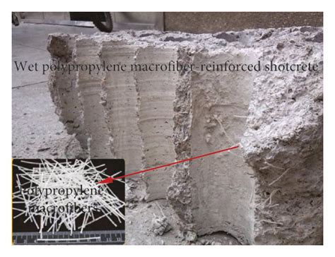 Appearance Of Polypropylene Macrofibers And Drilling Of A Wet Shotcrete