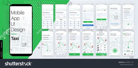 Design Mobile Application Ui Ux Set Stock Vector Royalty Free 1544811176 Shutterstock