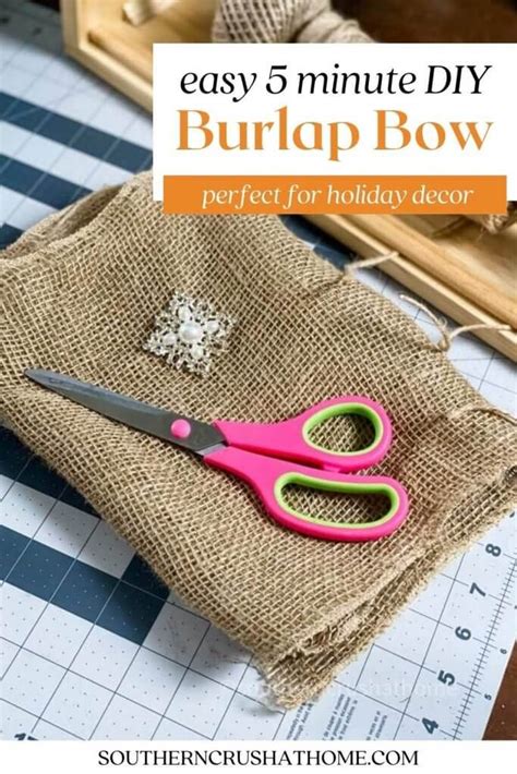 How To Make A DIY Burlap Bow In Five Minutes