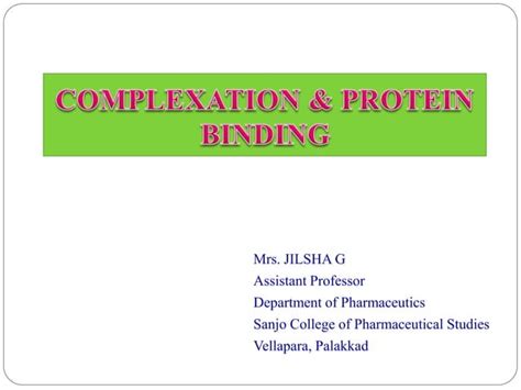 Complexation And Protein Binding Pdf