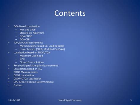 Spatial Signal Processing With Emphasis On Emitter Localization Ppt