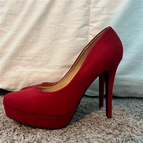 Super Tall Red Stilettos Never Worn Out Stilletos Depop