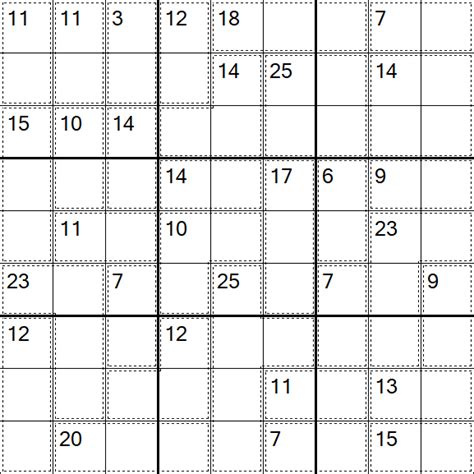 Killer Sudoku Medium Sudoku