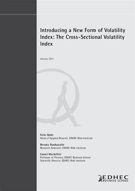 Pdf Introducing A New Form Of Volatility Index The Cross Sectional