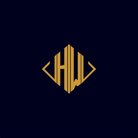 Hw Initial Monogram Square Logo Design Ideas 22555661 Vector Art At
