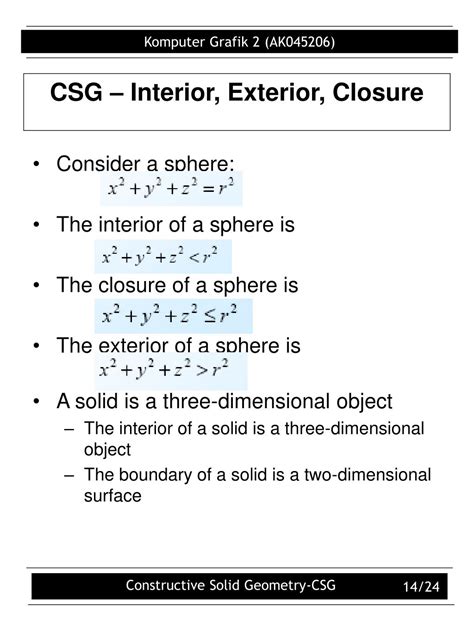 Ppt Constructive Solid Geometry Csg Geometri Padat Konstruktif