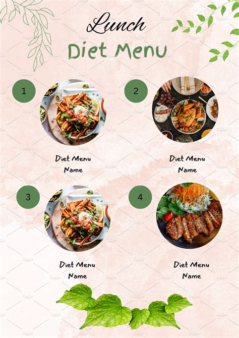 Diet Menu Masterbundles