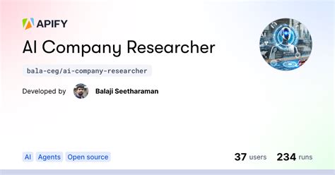 Ai Company Researcher Api In Python · Apify