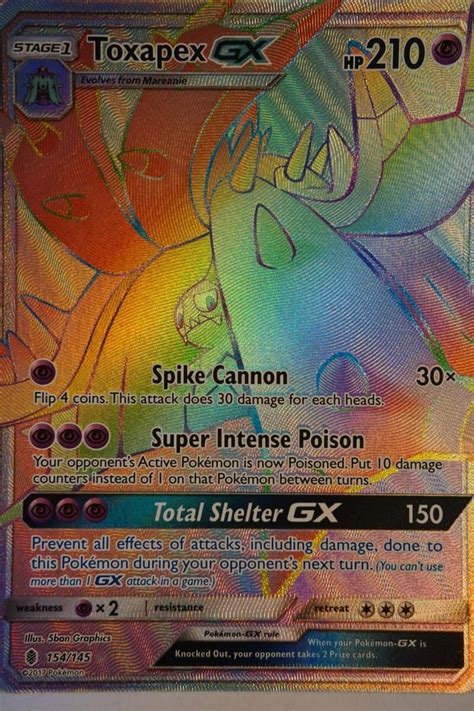 Toxapex Gx 154 145 Hyper Rare Pocket Monster