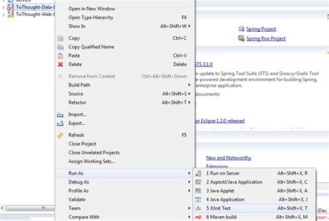 Java Creating A Test Suite With Spring Test Stack Overflow