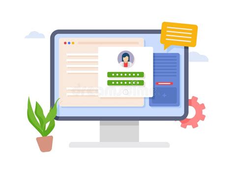 User Authorization Login Authentication Page Stock Illustrations 823