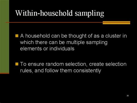 Ch 4 Sampling How To Select A Few
