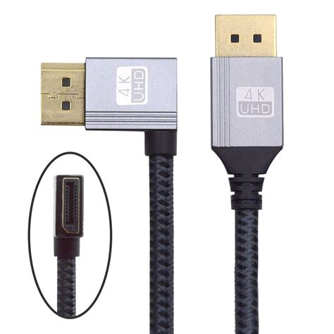 Chenyang 200cm Right Angled Displayport Dp To Dp Cable 4k 60hz Cable