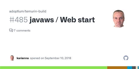 Javaws Web Start Issue Adoptium Temurin Build GitHub
