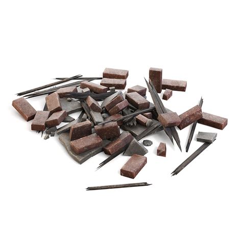 Escombros Medianos De Ladrillo Con Metal Modelo 3d Descargar Componentes Del Edificio On