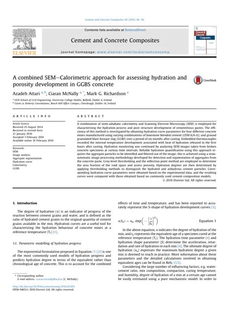 A Combines Sem Calorimetric Approach For Assessing Hydration And