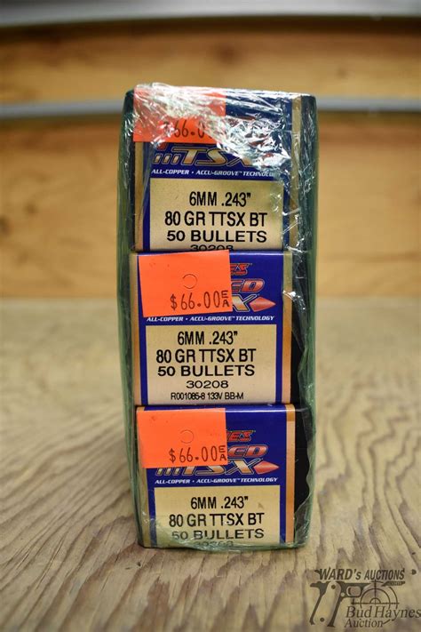 Three 50 Count Boxes Barnes Tsx 6mm 80 Gr Ttsx Bt